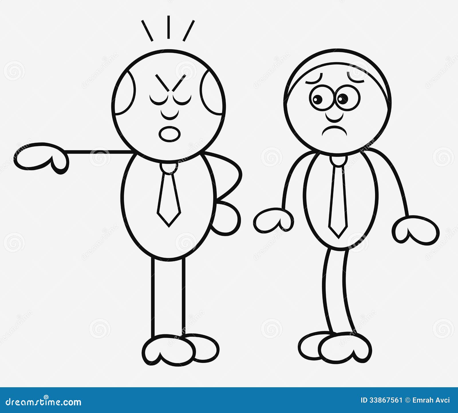 Boss and Employee stock vector. Illustration of boss - 33867561