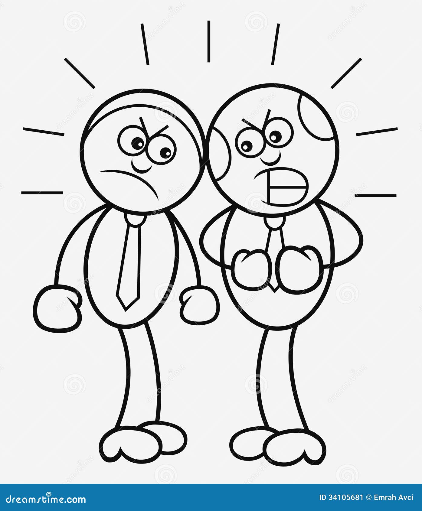 Boss and Employee stock vector. Illustration of cartoon - 34105681