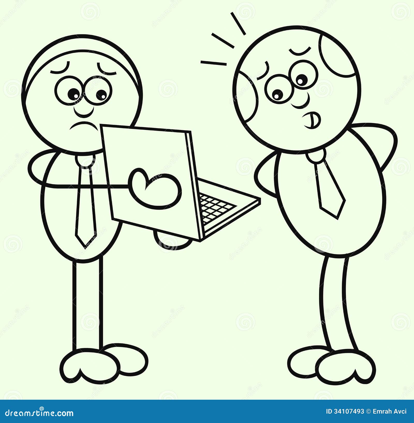 Boss and Employee stock vector. Illustration of funny - 34107493