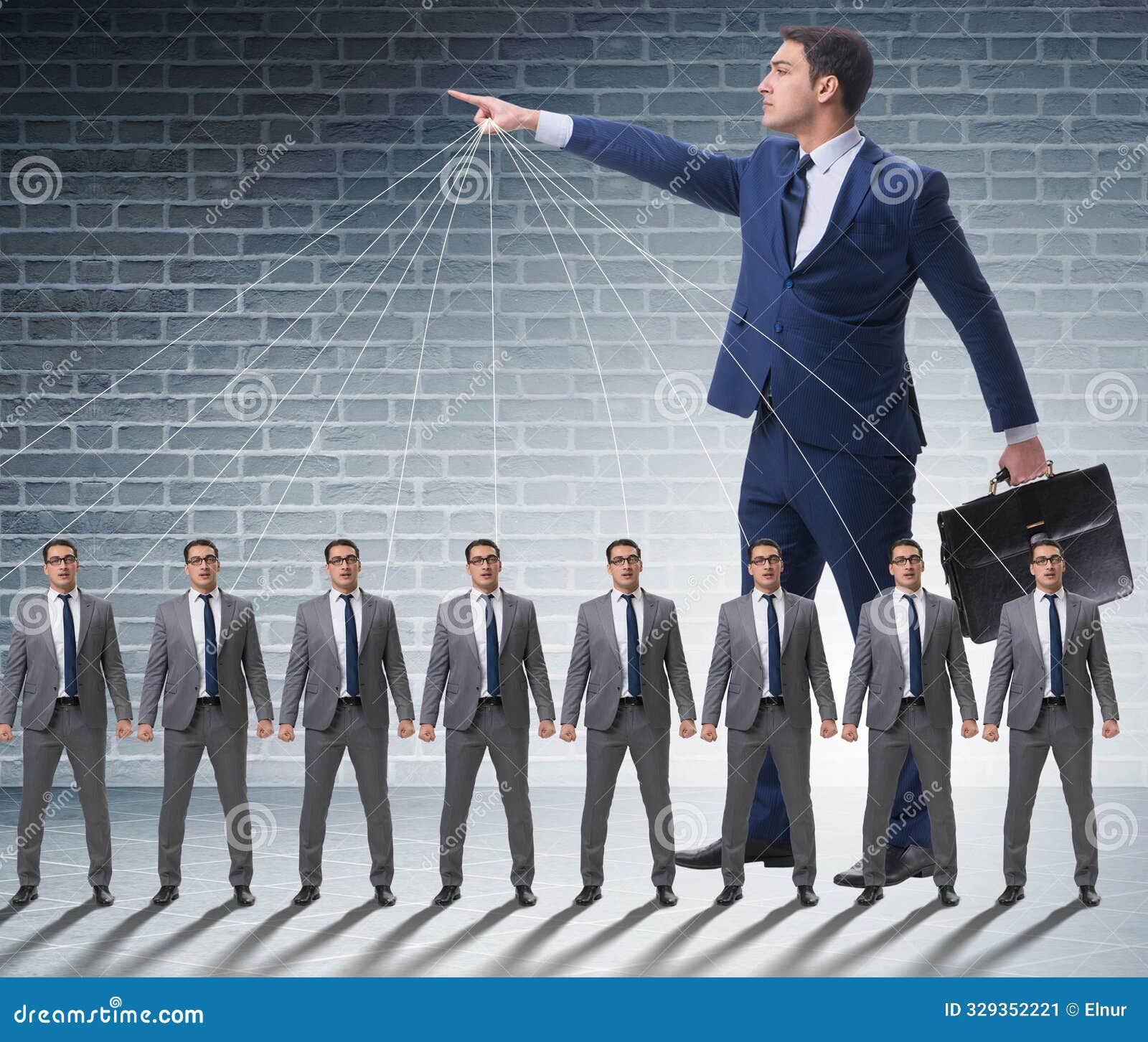 Boss Employee Manipulating His Staff in Business Concept Stock Image ...