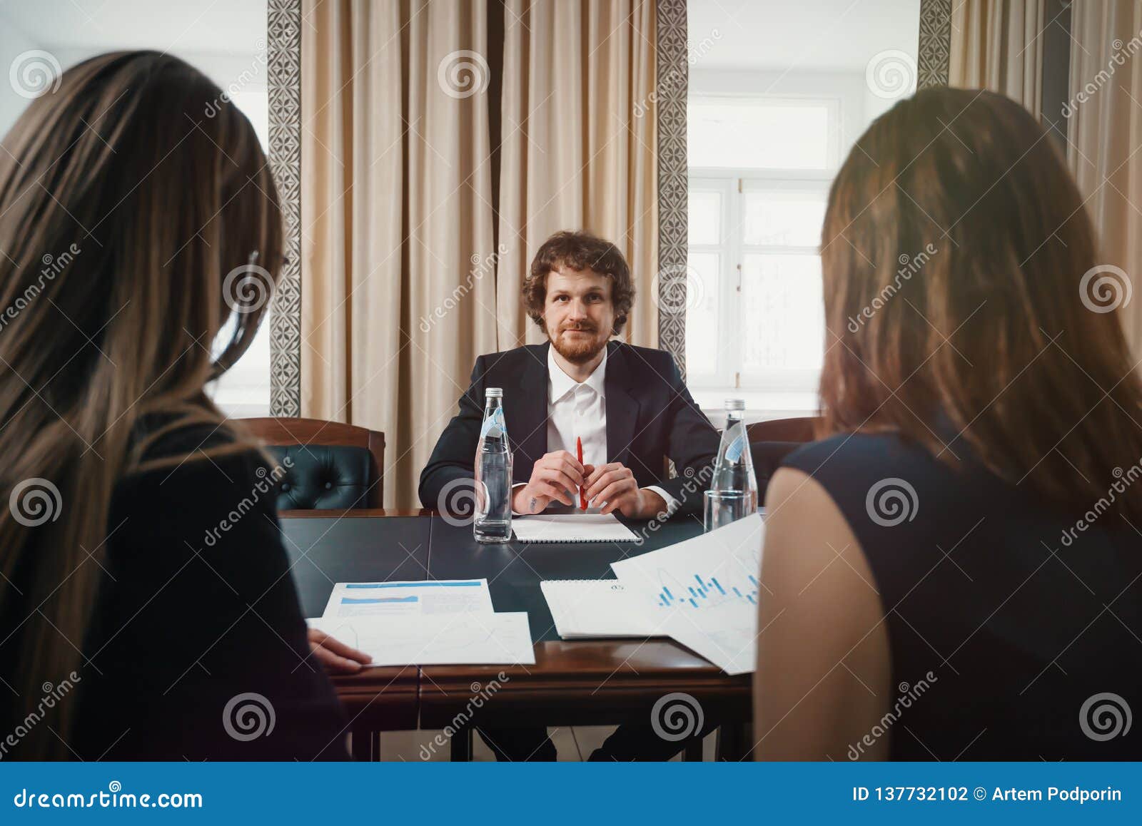 Boss and employees stock photo. Image of project, employee - 137732102