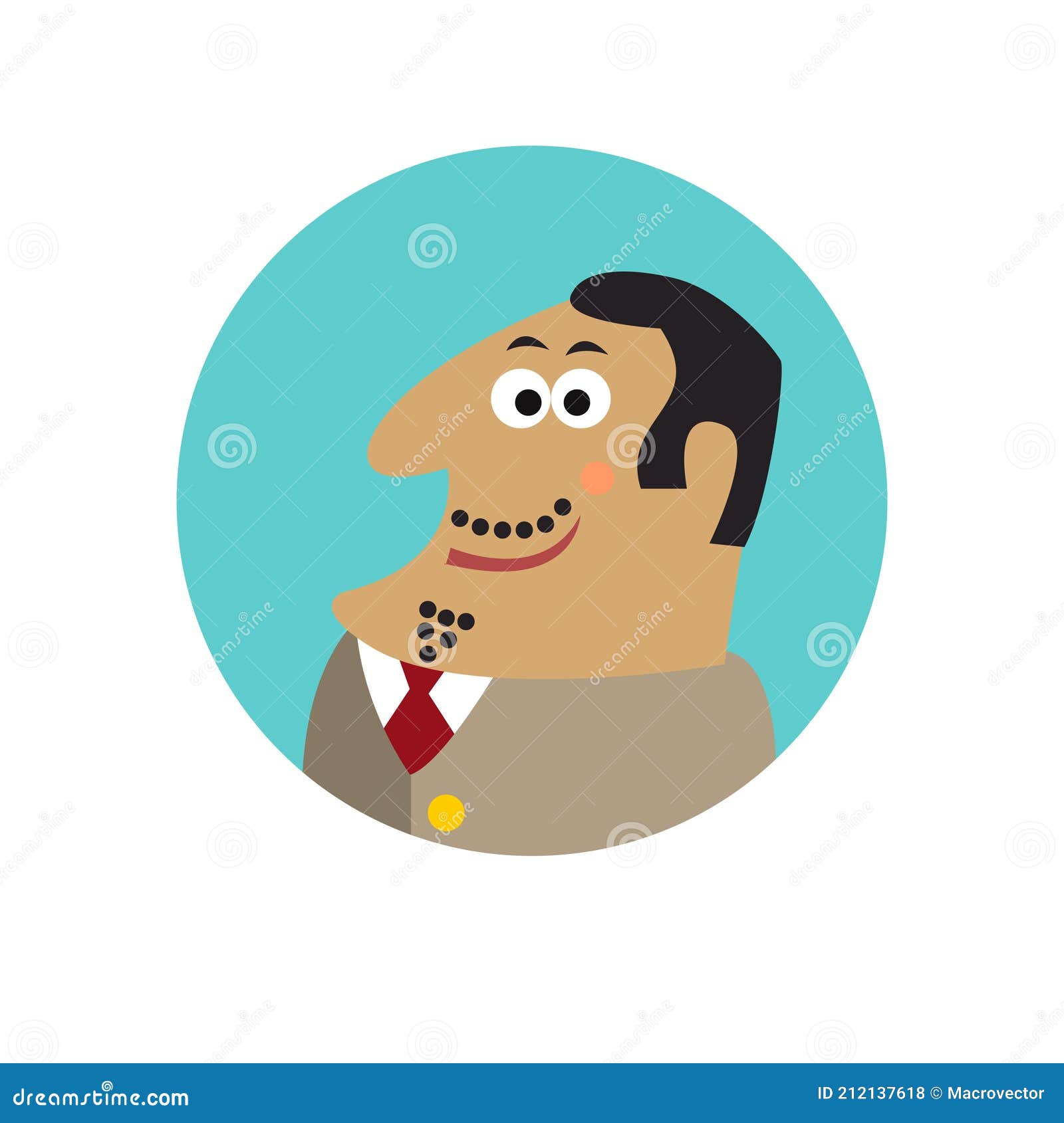 Boss Face Icon stock vector. Illustration of person - 212137618
