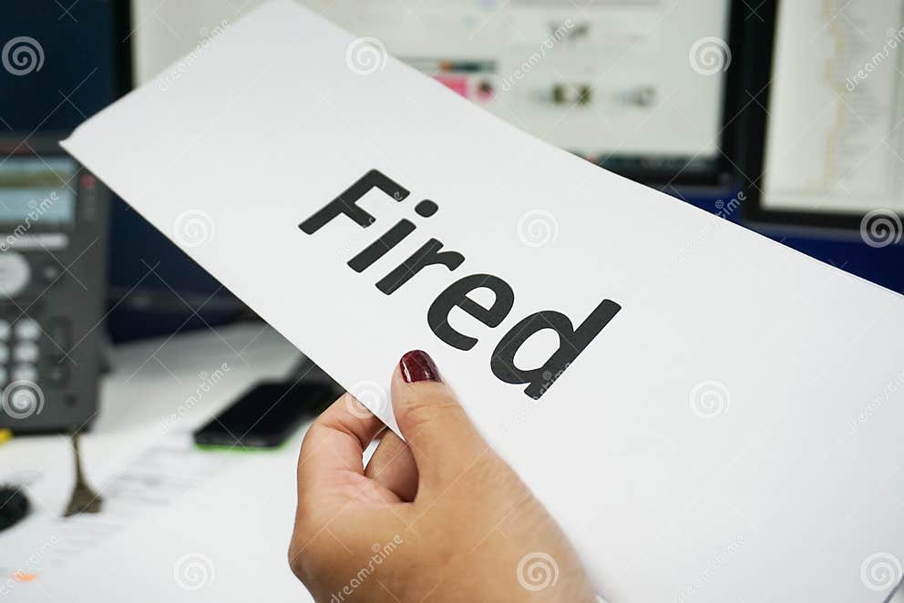 Boss fired the employee stock photo. Image of businessman - 77700086