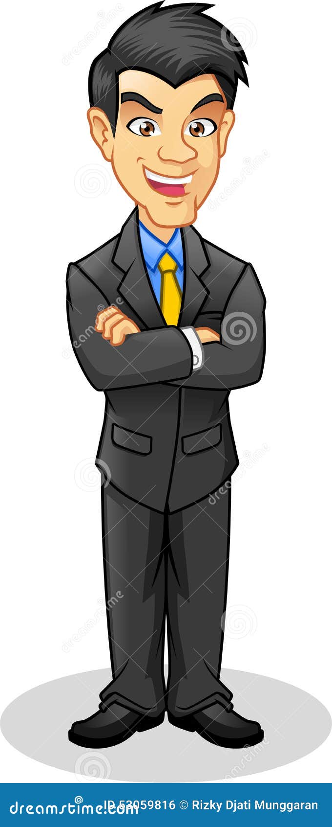 Boss With Folded Arms Vector Cartoon Illustrations | CartoonDealer.com ...