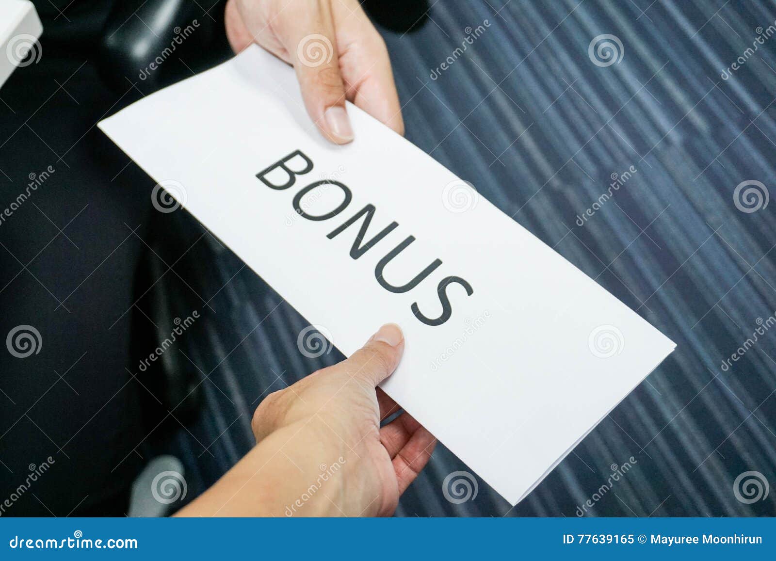 Boss Give Bonus To the Employee Stock Image - Image of finance ...