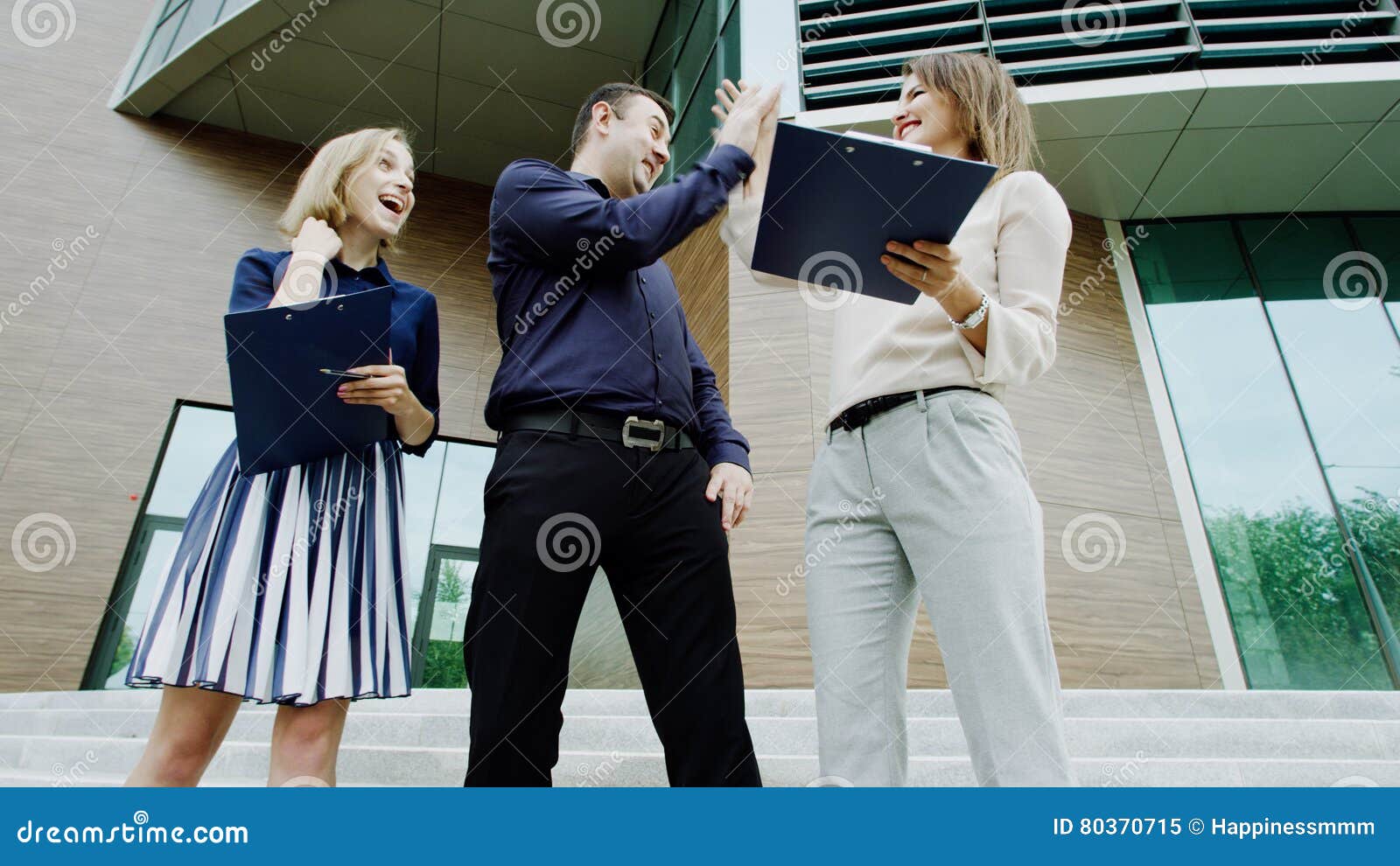 Boss gives high five stock image. Image of industrial - 80370715