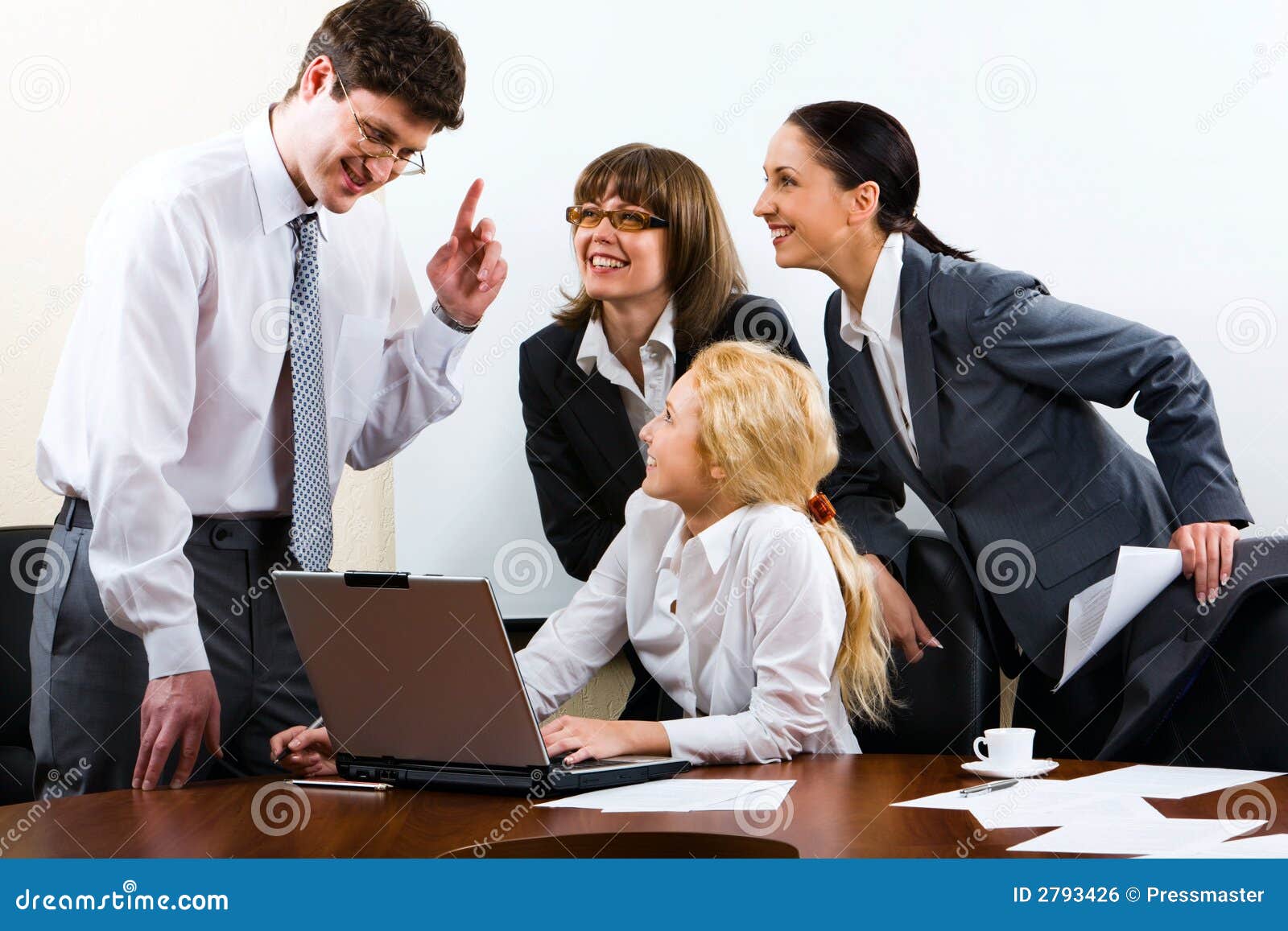 Boss Giving Important Instruc Stock Photo - Image of chat, colleagues ...