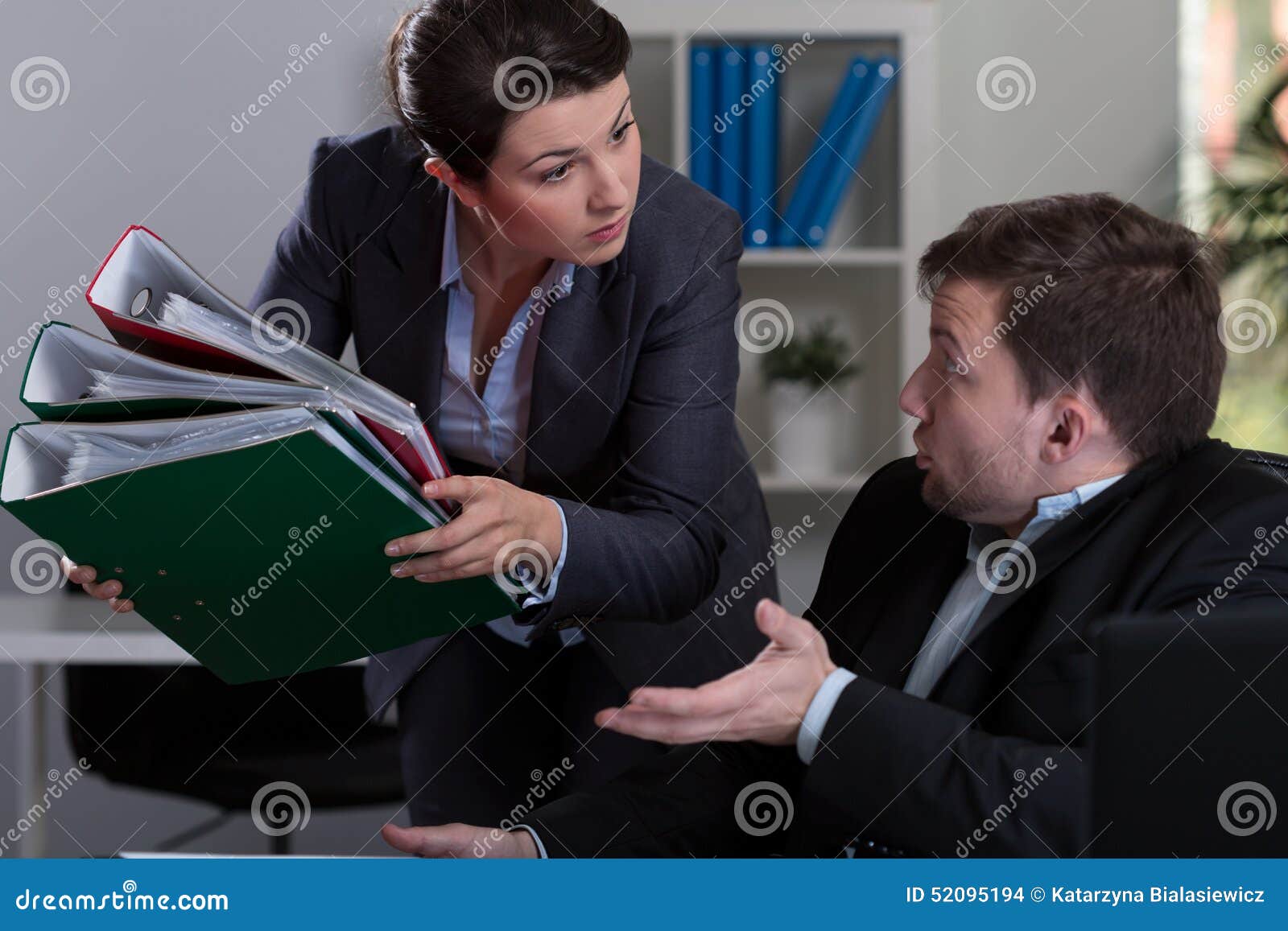 Boss giving more job stock photo. Image of mistake, elegant - 52095194