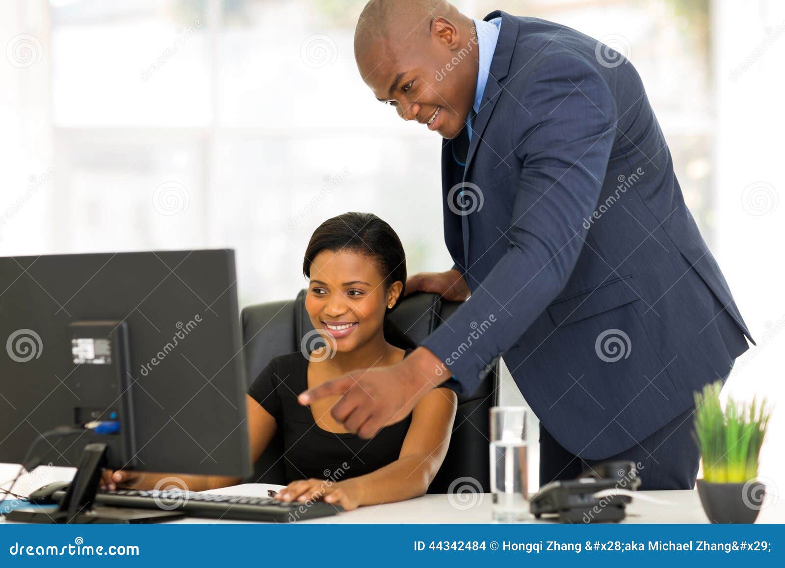 Boss Guiding Employee Stock Photo - Image: 44342484