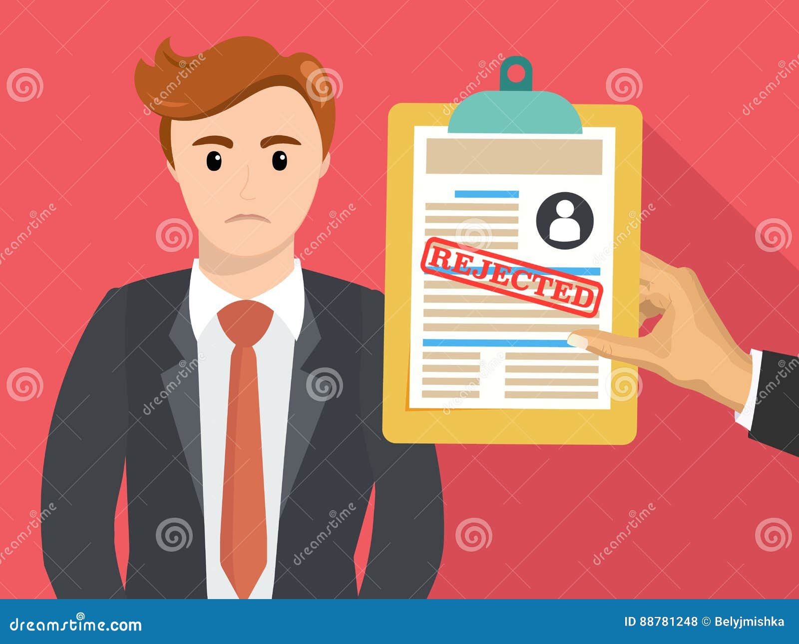 Rejected Red Paper Speech Bubble Cartoon Vector | CartoonDealer.com ...