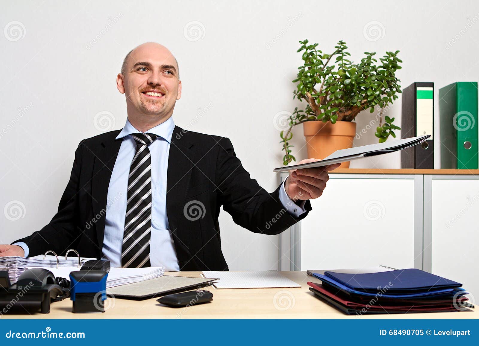 Friendly Boss Showing Thumbs-up To Candidate On Interview, Supporting ...