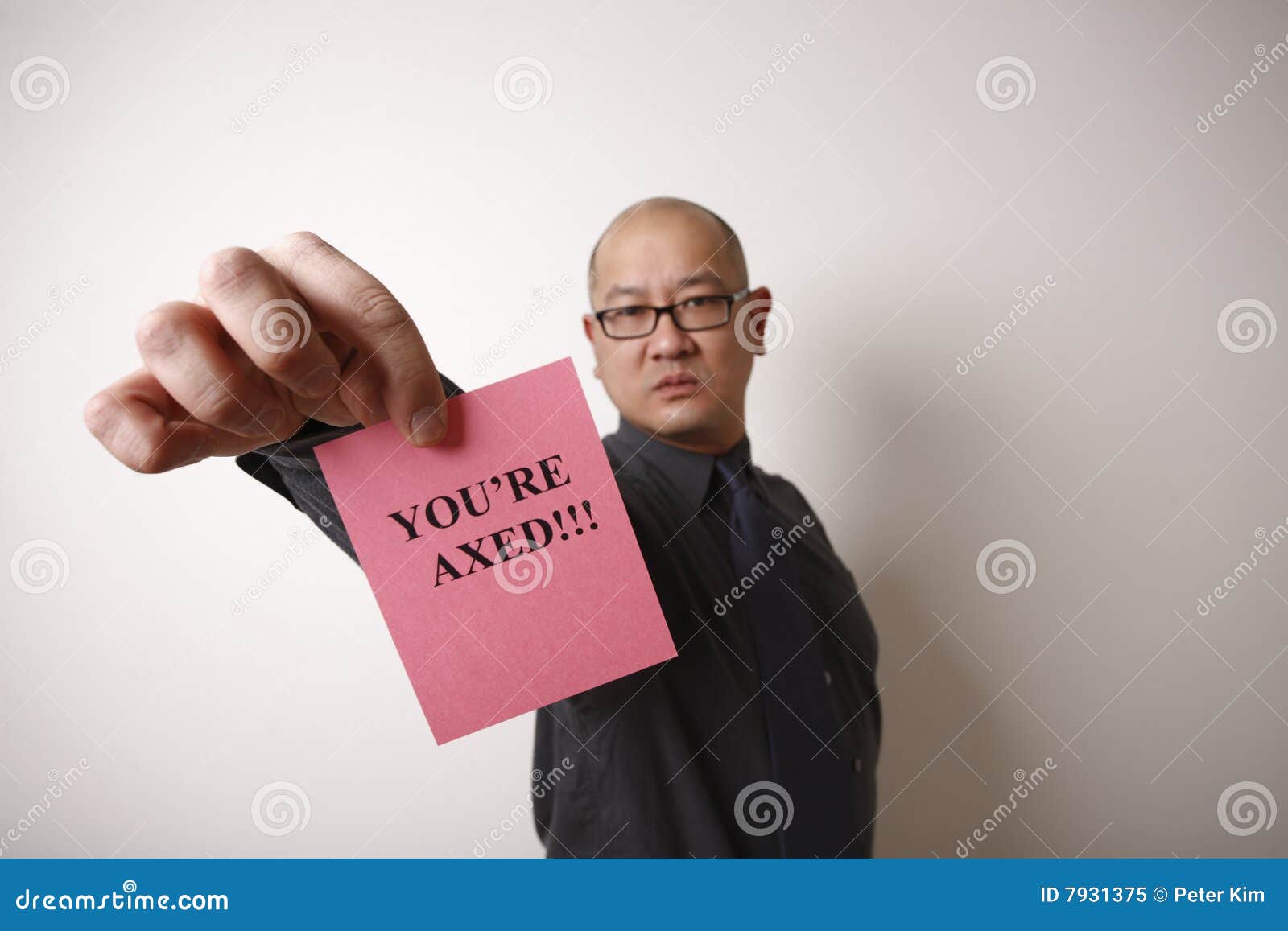 Pink Slip Layoff HR Manager Firing An Employee Stock Photography ...