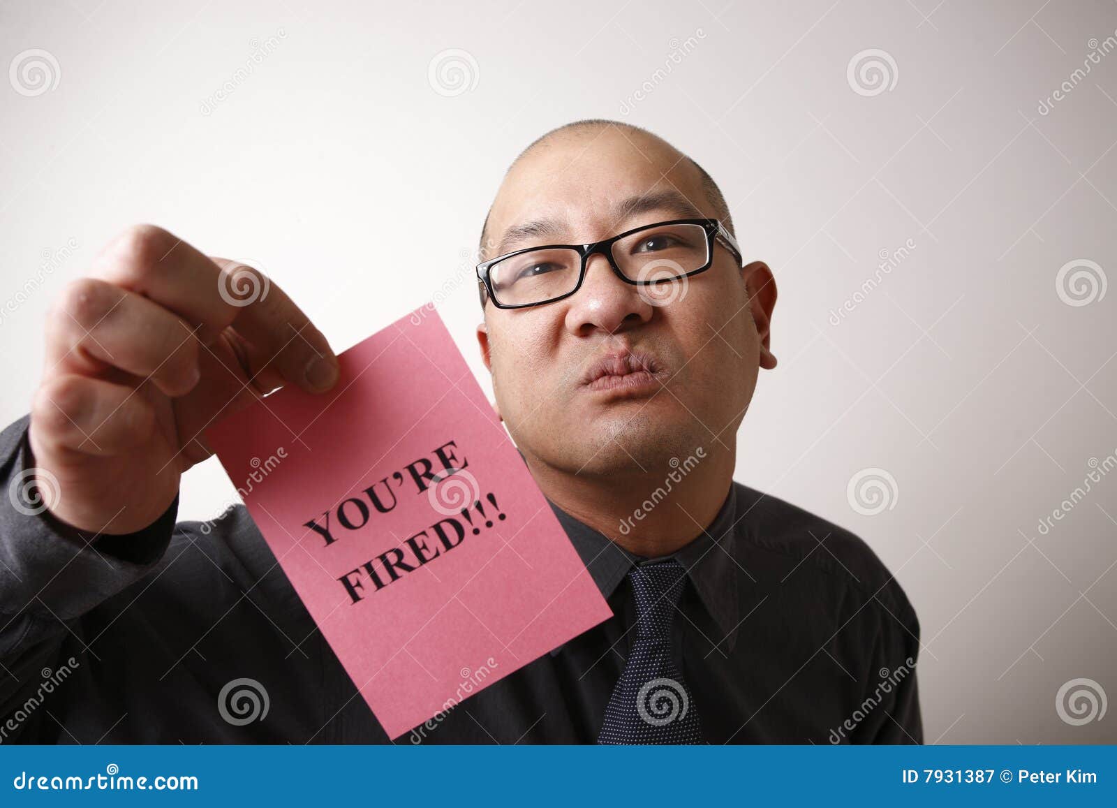 Pink Slip Layoff HR Manager Firing An Employee Stock Photography ...