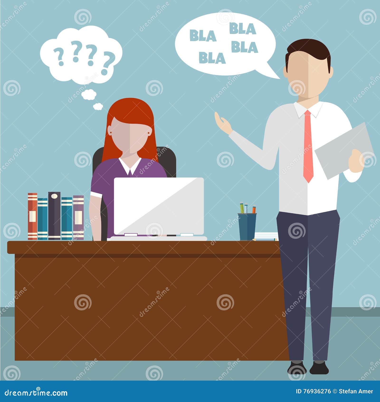 Boss Having an Argument with Employee Over Project, Pressured by Lack ...