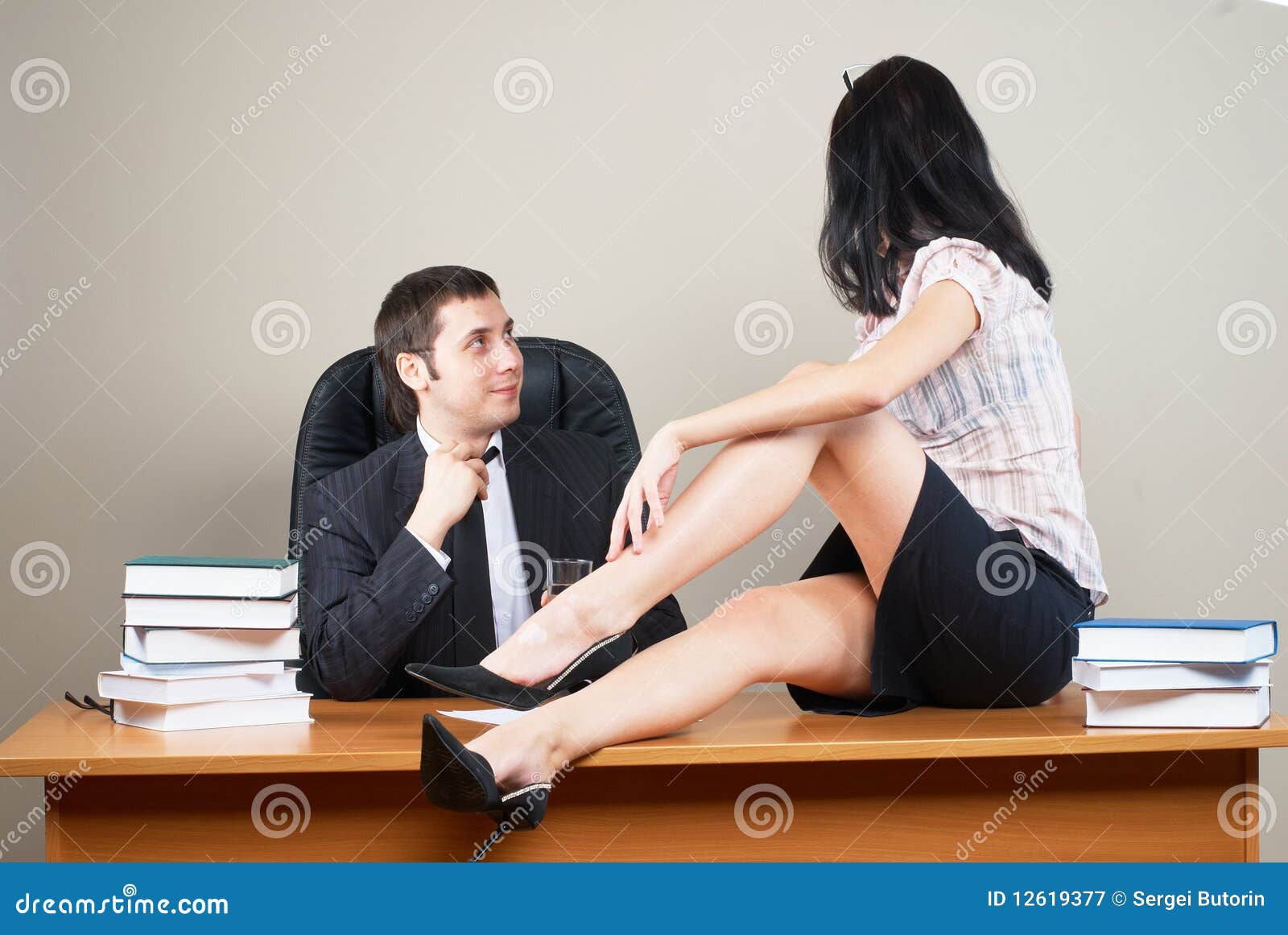 Boss And Him Secretary Stock Image Image Of Employee 12619377