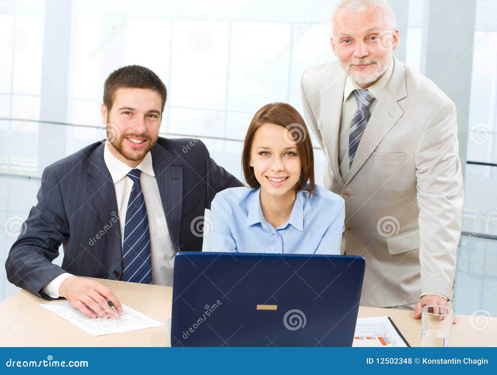 Boss and his team stock photo. Image of activity, looking - 12502348