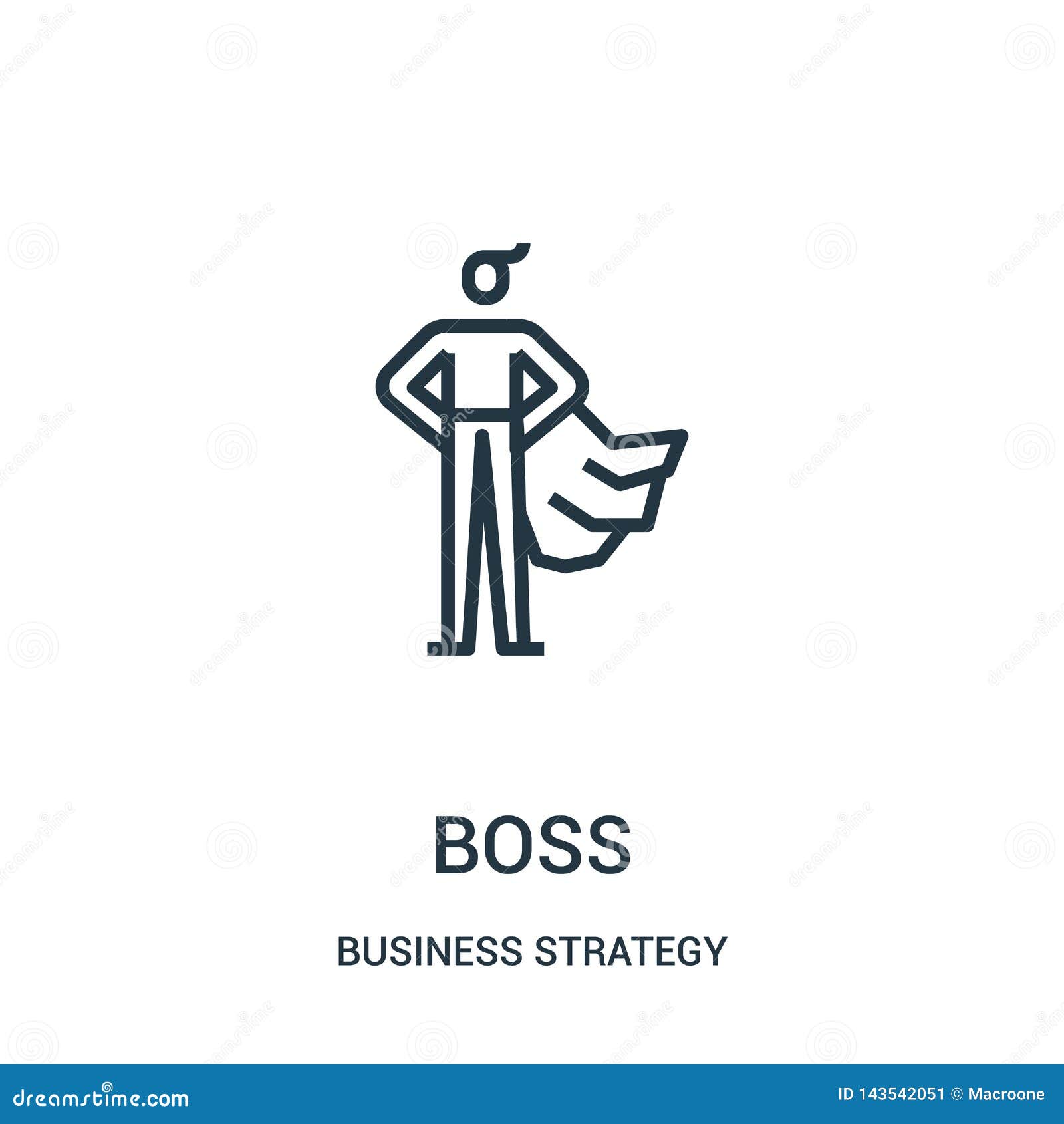 Boss Icon Vector from Business Strategy Collection. Thin Line Boss ...