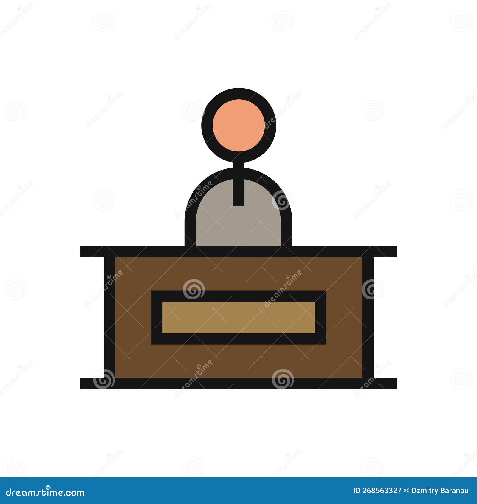 Boss Line Icon Concept. Boss Vector Linear Illustration, Symbol, Sign ...