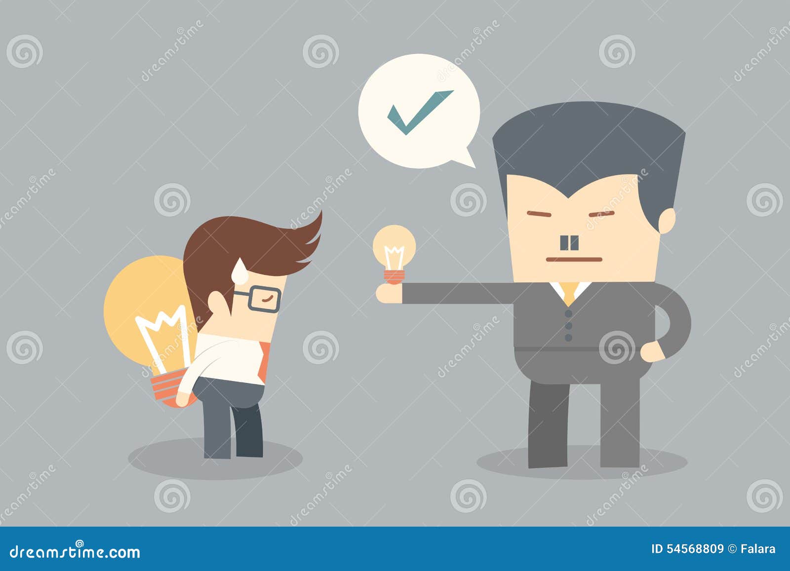 Boss make decision stock vector. Illustration of electricity - 54568809