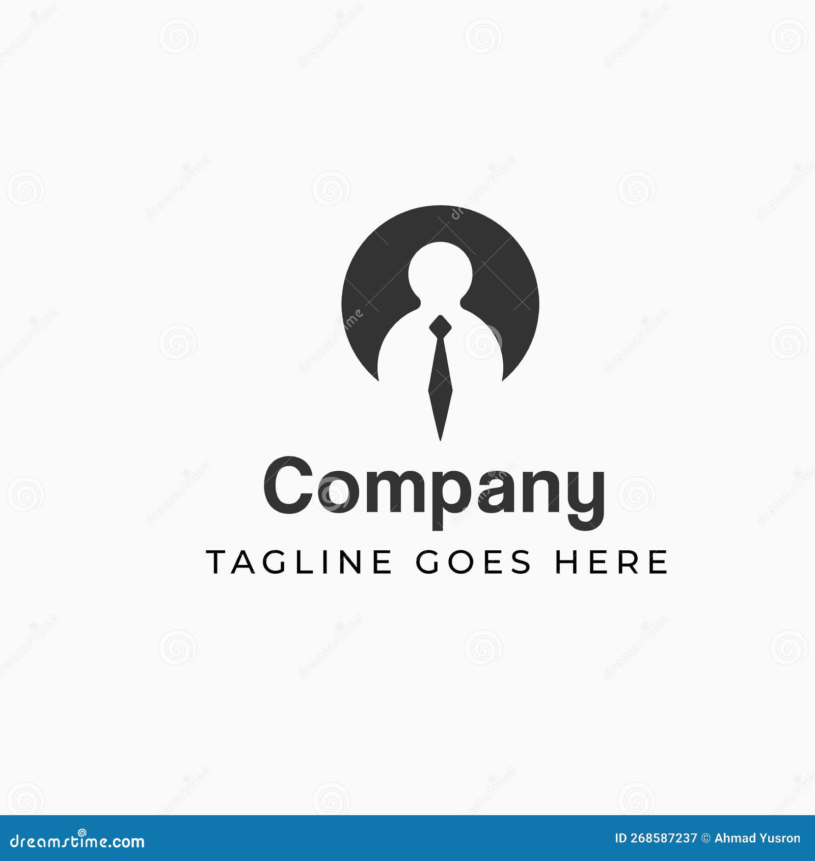 Boss Man Isolated Circle Logo Design. Usable for Business and Branding ...