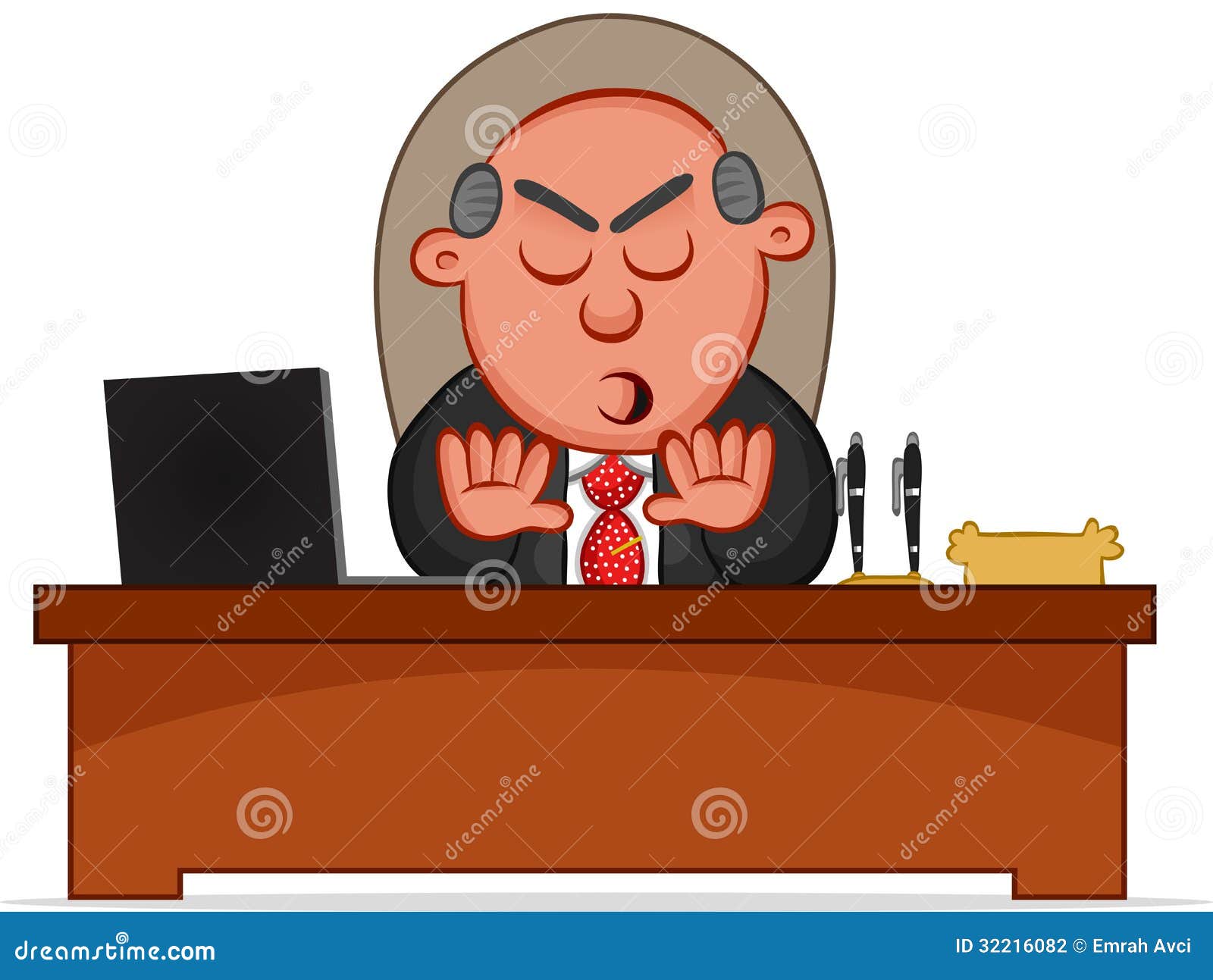 Boss Man Rejecting stock vector. Illustration of cartoon - 32216082