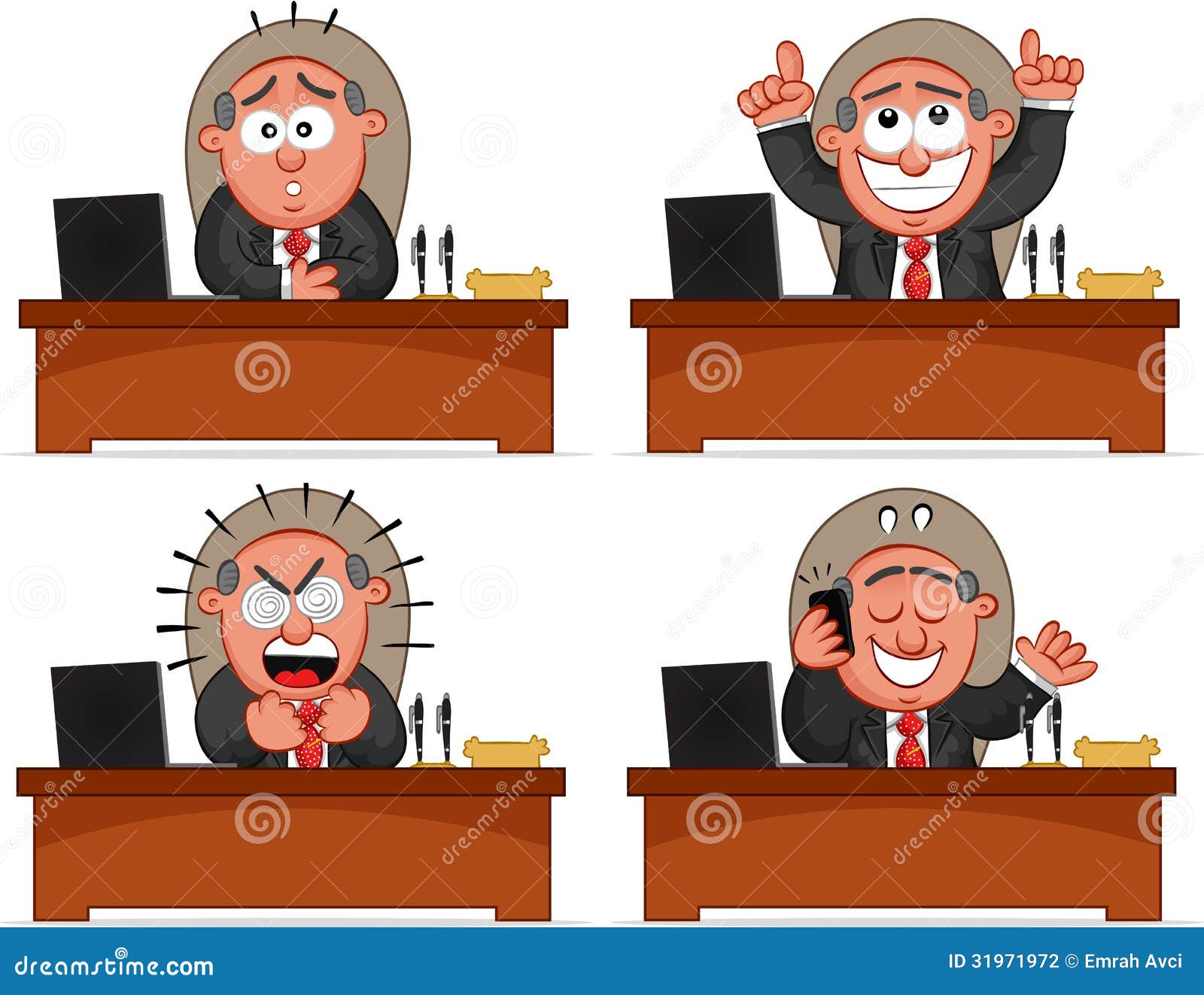 Boss Man Set 24 stock vector. Illustration of furious - 31971972
