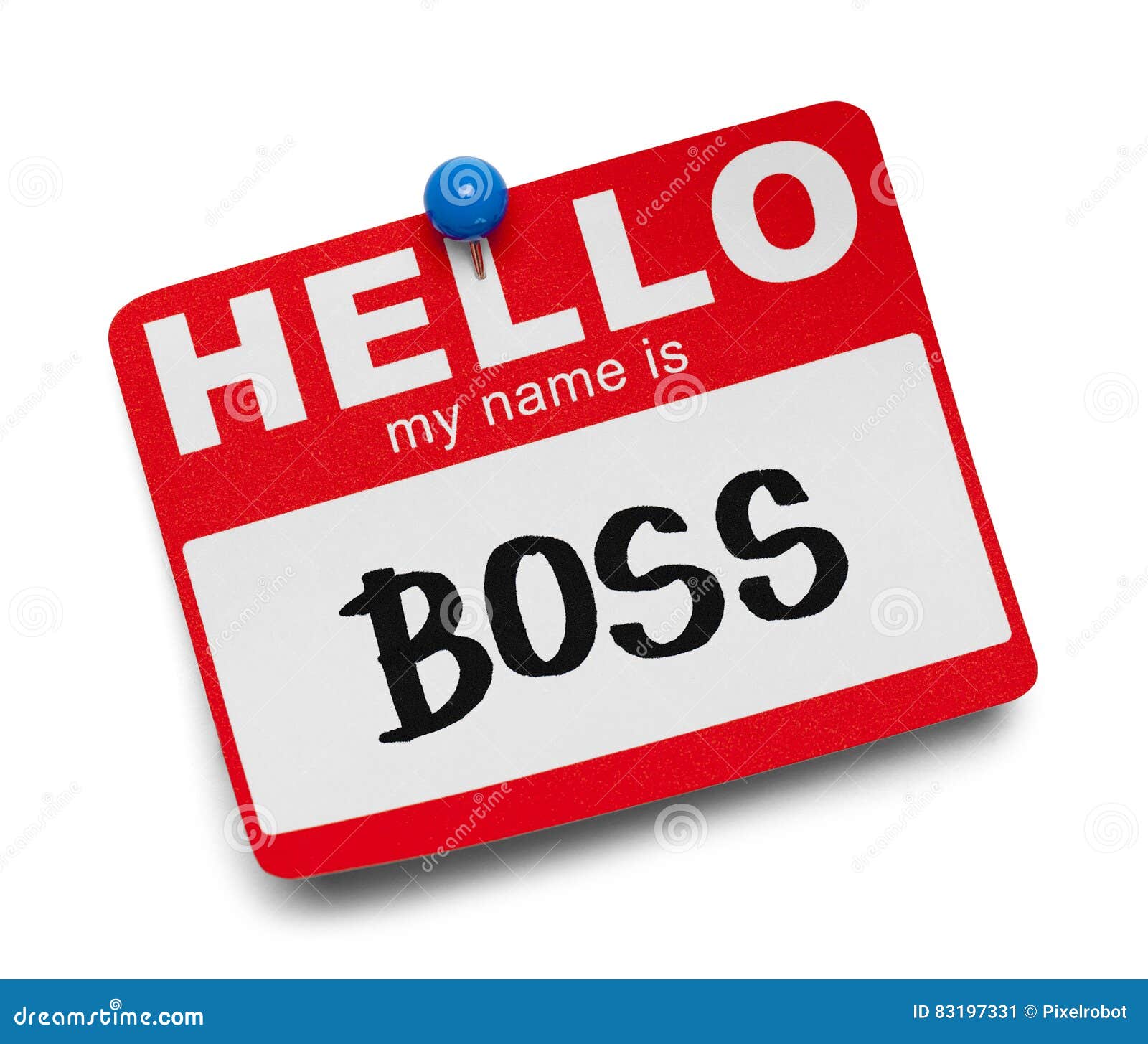 Boss Name Tag stock image. Image of boss, disposable - 83197331
