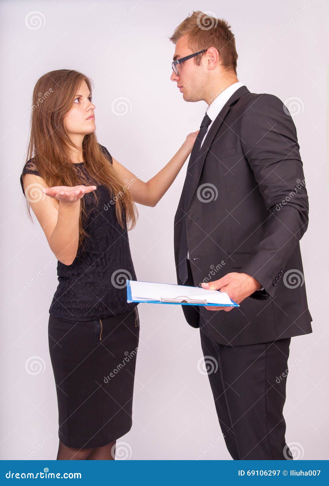 The Boss is Not Satisfied with the Work of Subordinate Stock Image ...