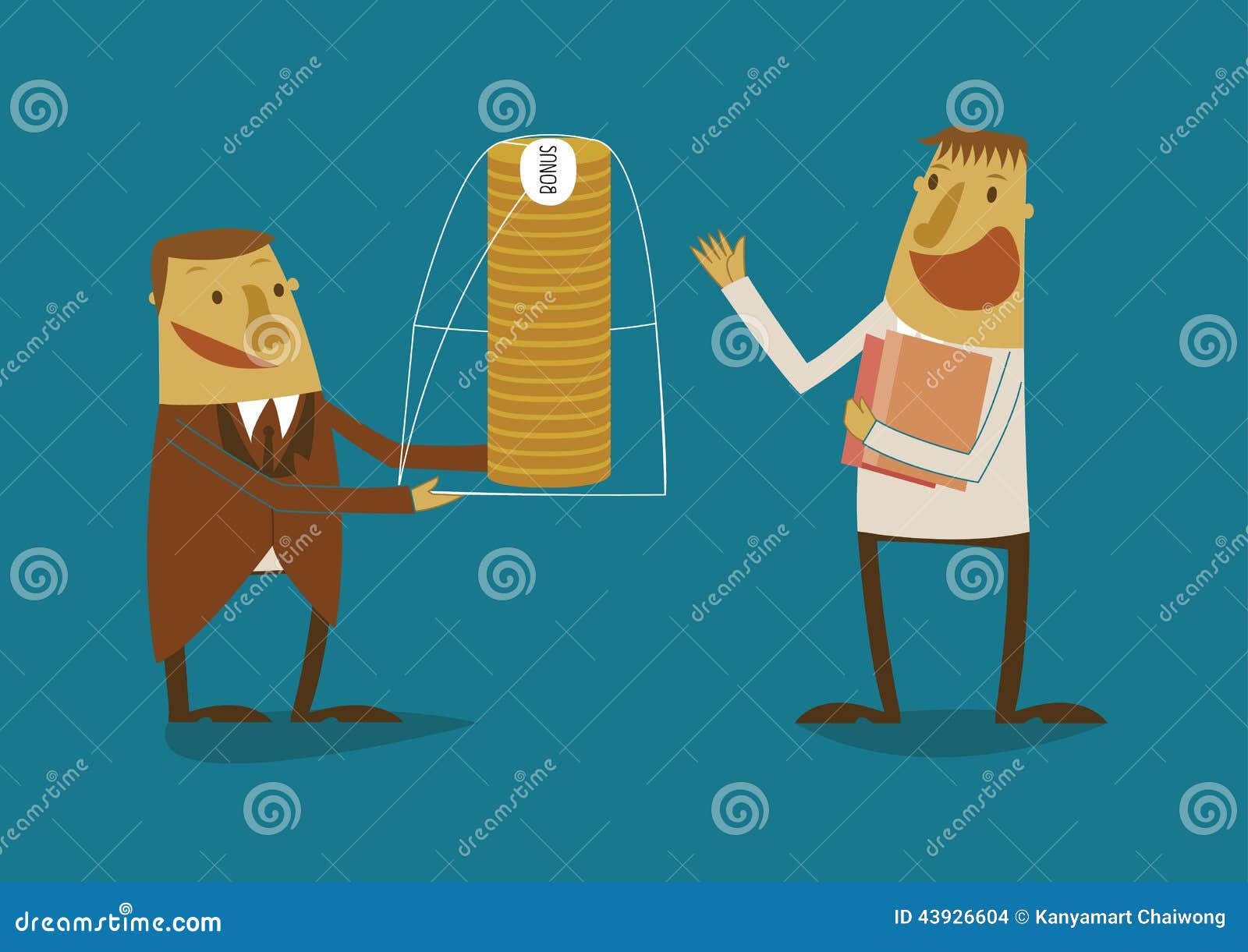 Boss is Offering Bonus To Employee Stock Vector - Illustration of ...