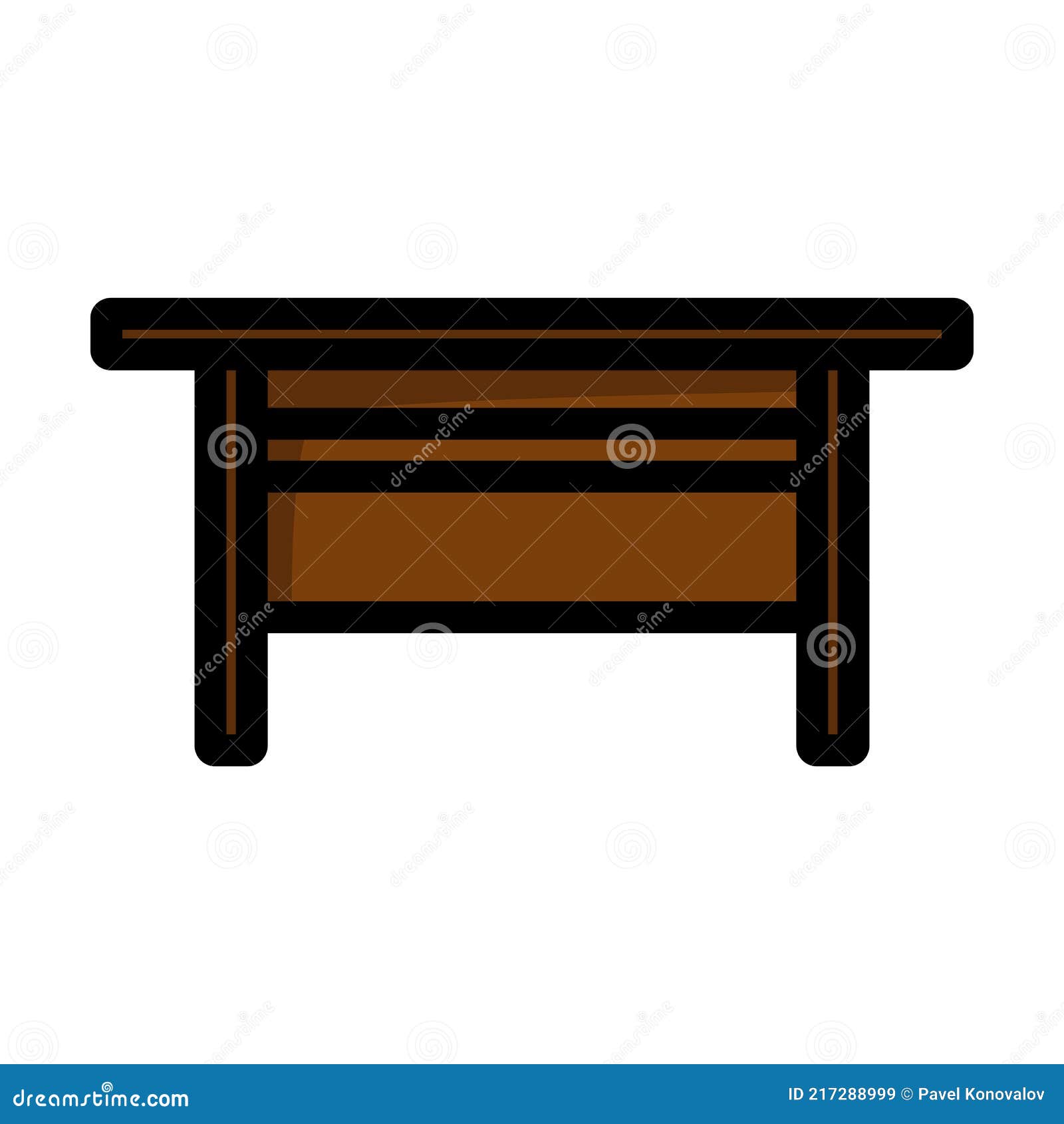 Boss Office Table Icon stock vector. Illustration of single - 217288999