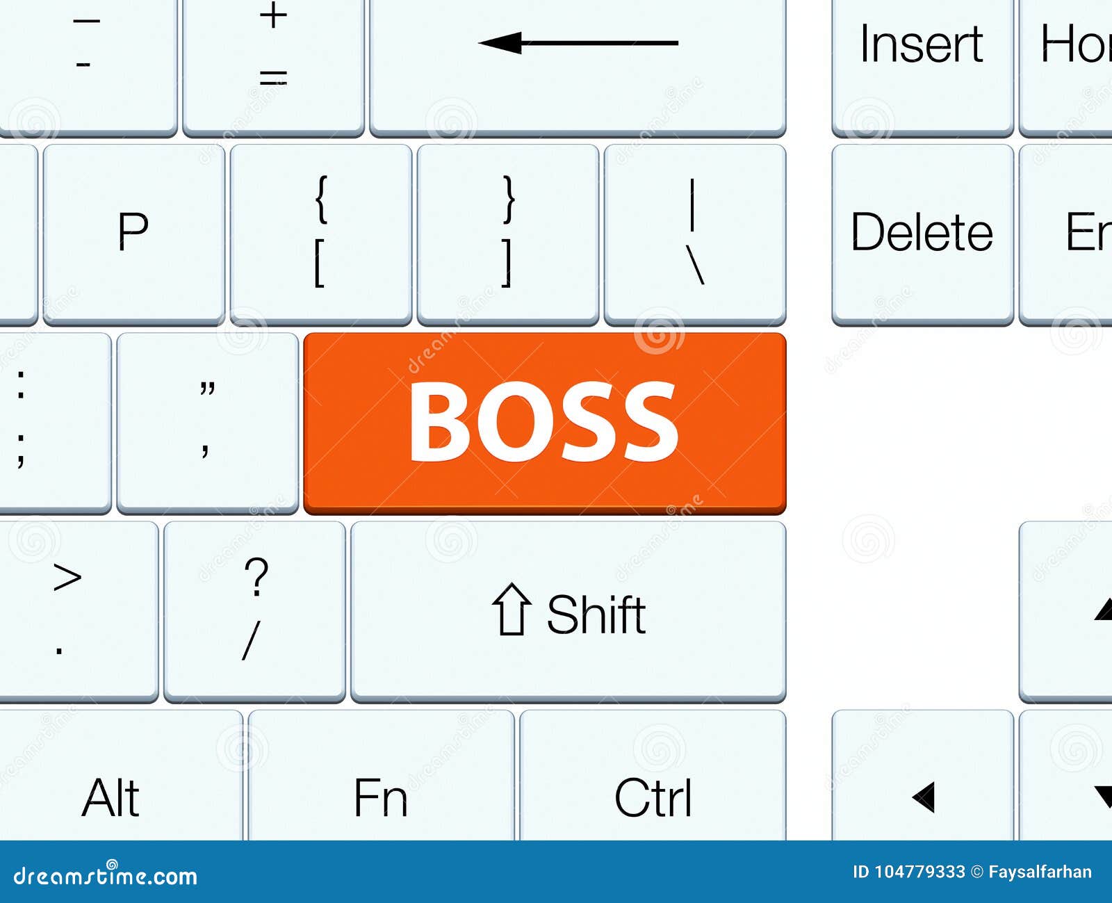 Boss Orange Keyboard Button Stock Illustration - Illustration of ...