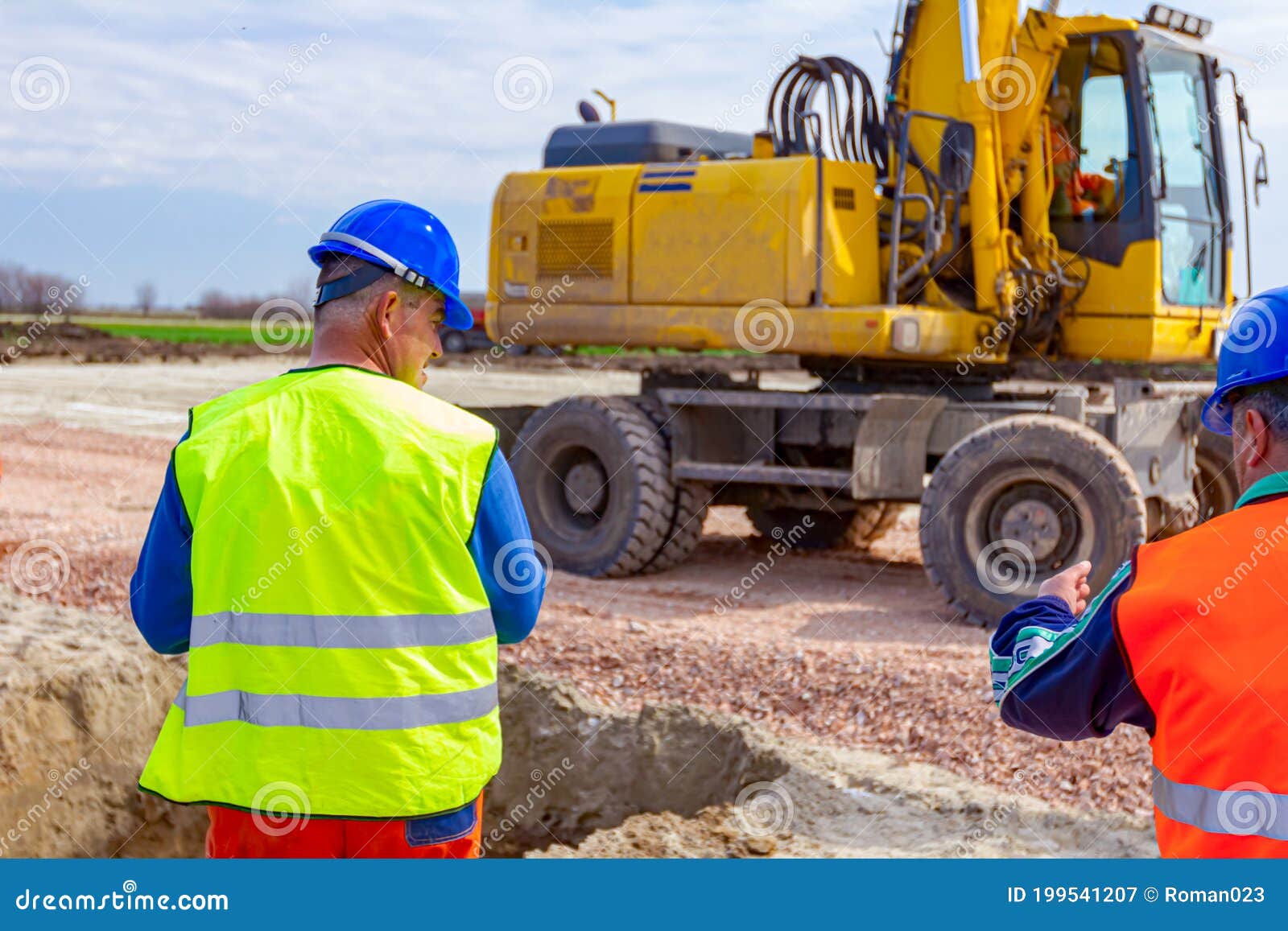Boss Oversees, Control Work On Construction Site Editorial Image ...