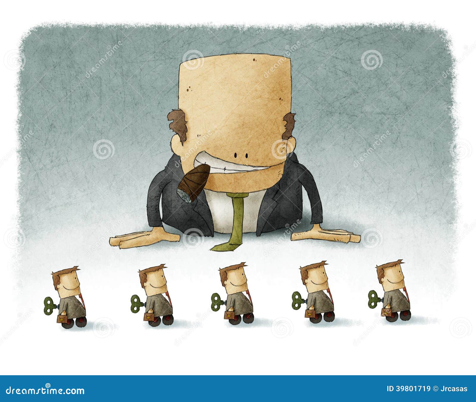 Boss Playing with Employees Stock Illustration - Illustration of leader ...
