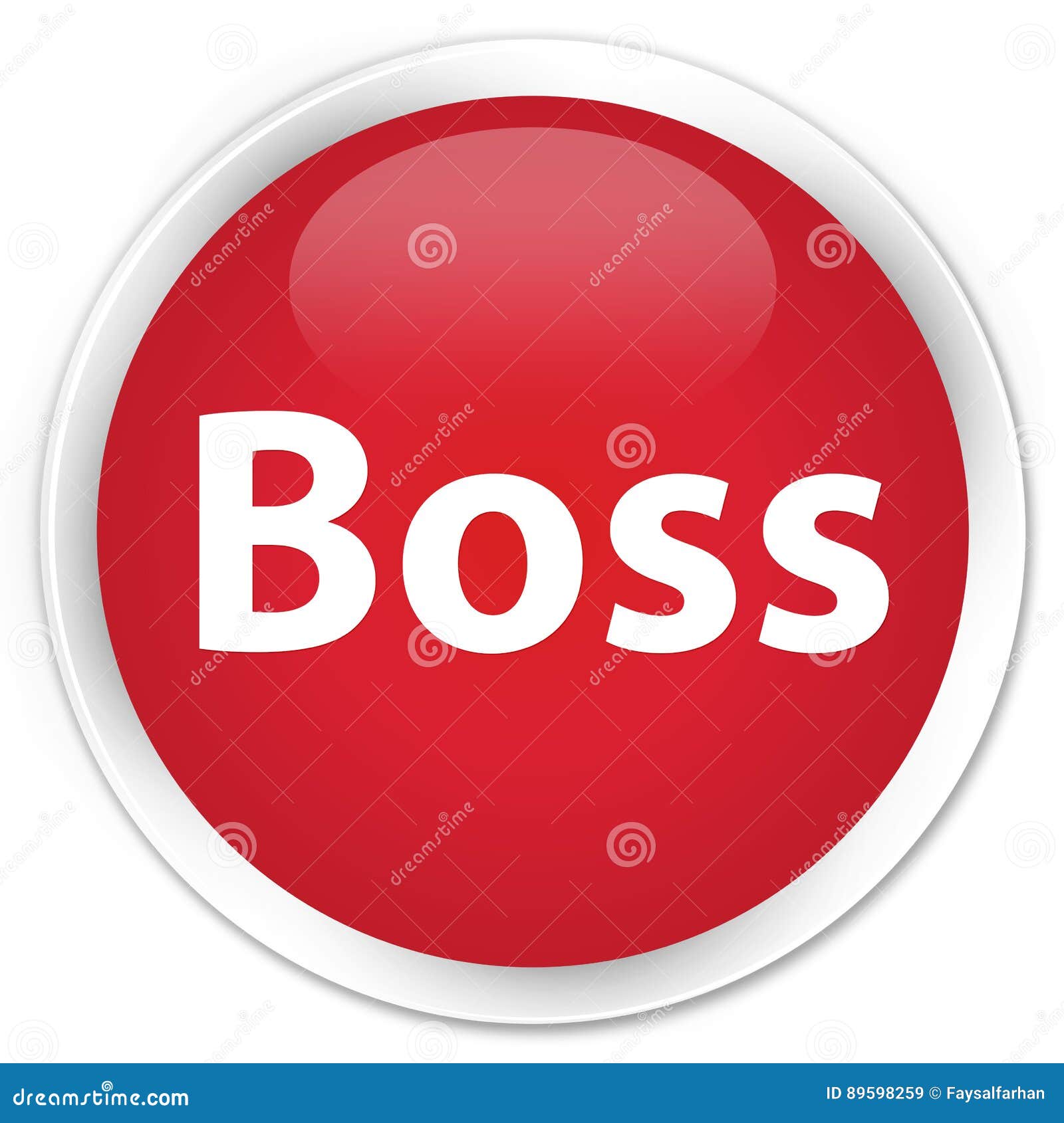 Boss Premium Red Round Button Stock Illustration - Illustration of ...