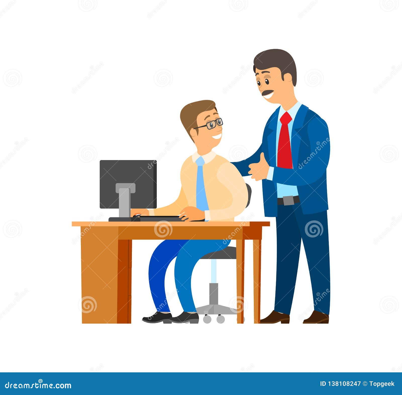 Boss Professional Leader of Company and Worker Stock Vector ...