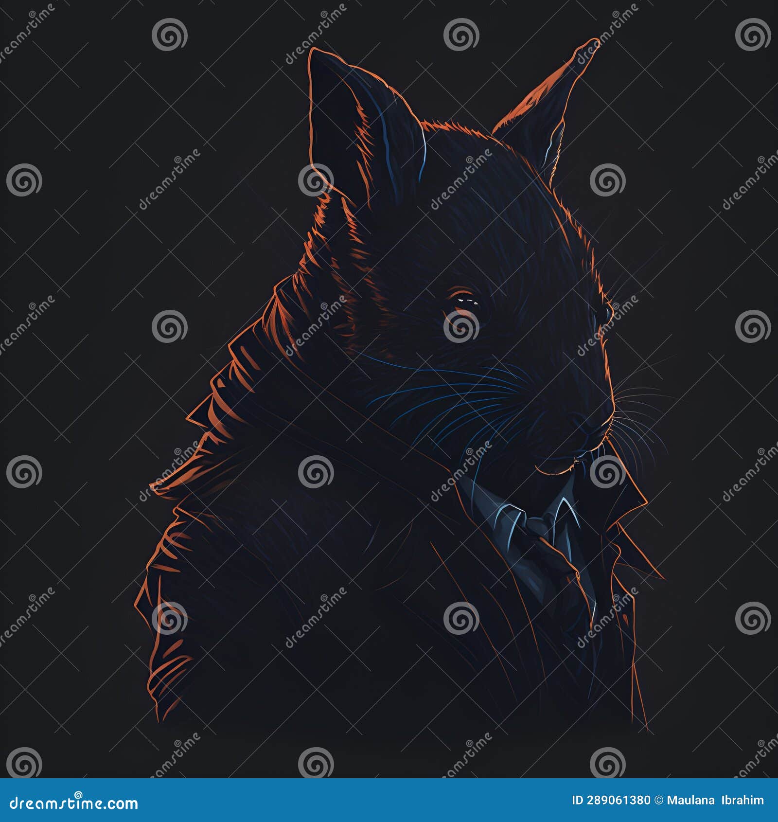 The Mafia Rat: a Stylish Mobster Rodent Stock Illustration ...