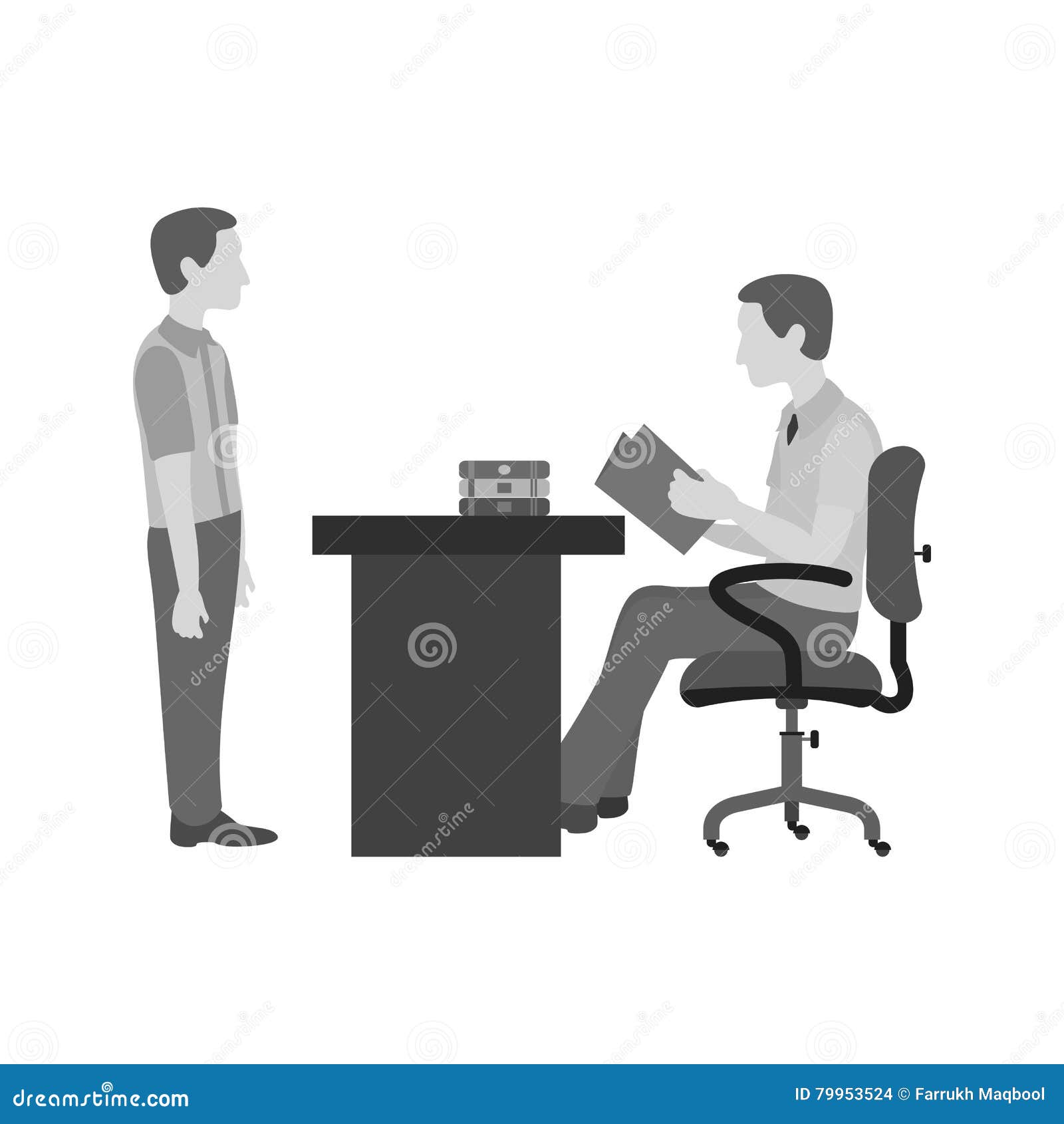 Boss Reading Document stock vector. Illustration of decision - 79953524