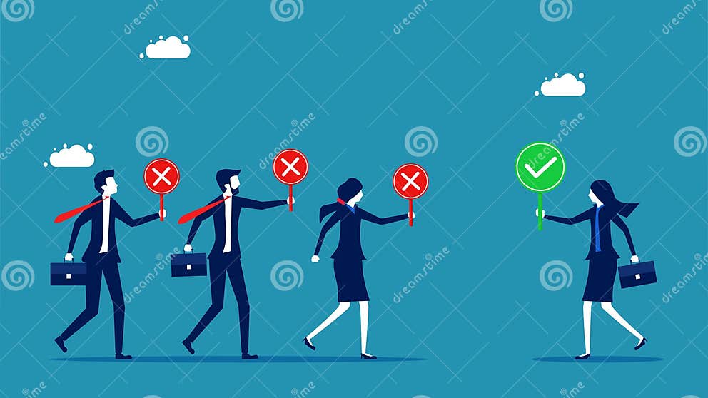 The Boss is always Right. the Boss Holds the Right Sign and the ...