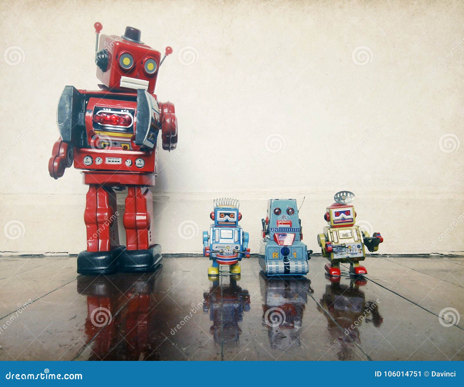 Boss robot told off stock image. Image of copyspace - 106014751