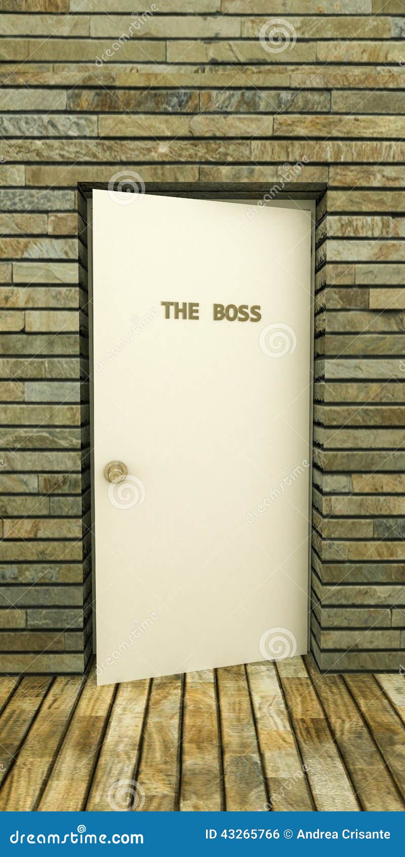 The boss s door stock illustration. Illustration of entry - 43265766