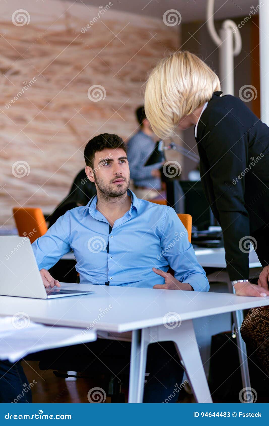 Boss Scolding a Shameful Employee at Work in an Office Stock Image ...