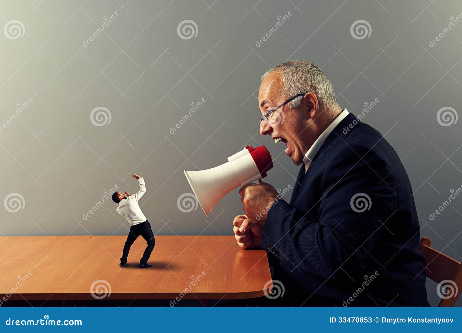 Boss Screaming at Small Businessman Stock Image - Image of employer ...