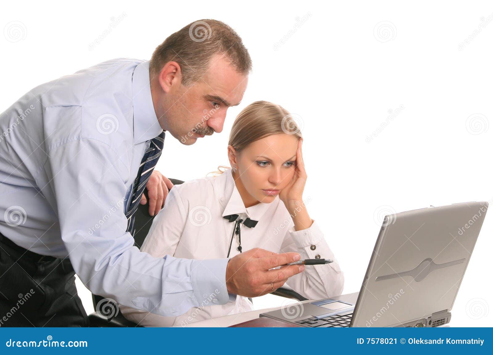 Boss and a secretary stock image. Image of group, professional - 7578021