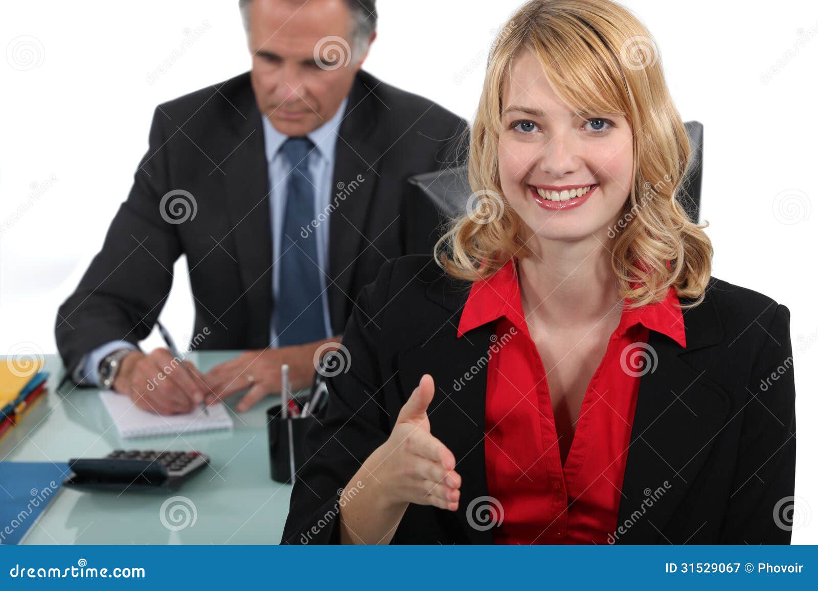 Boss with secretary stock image. Image of laptop, office - 31529067