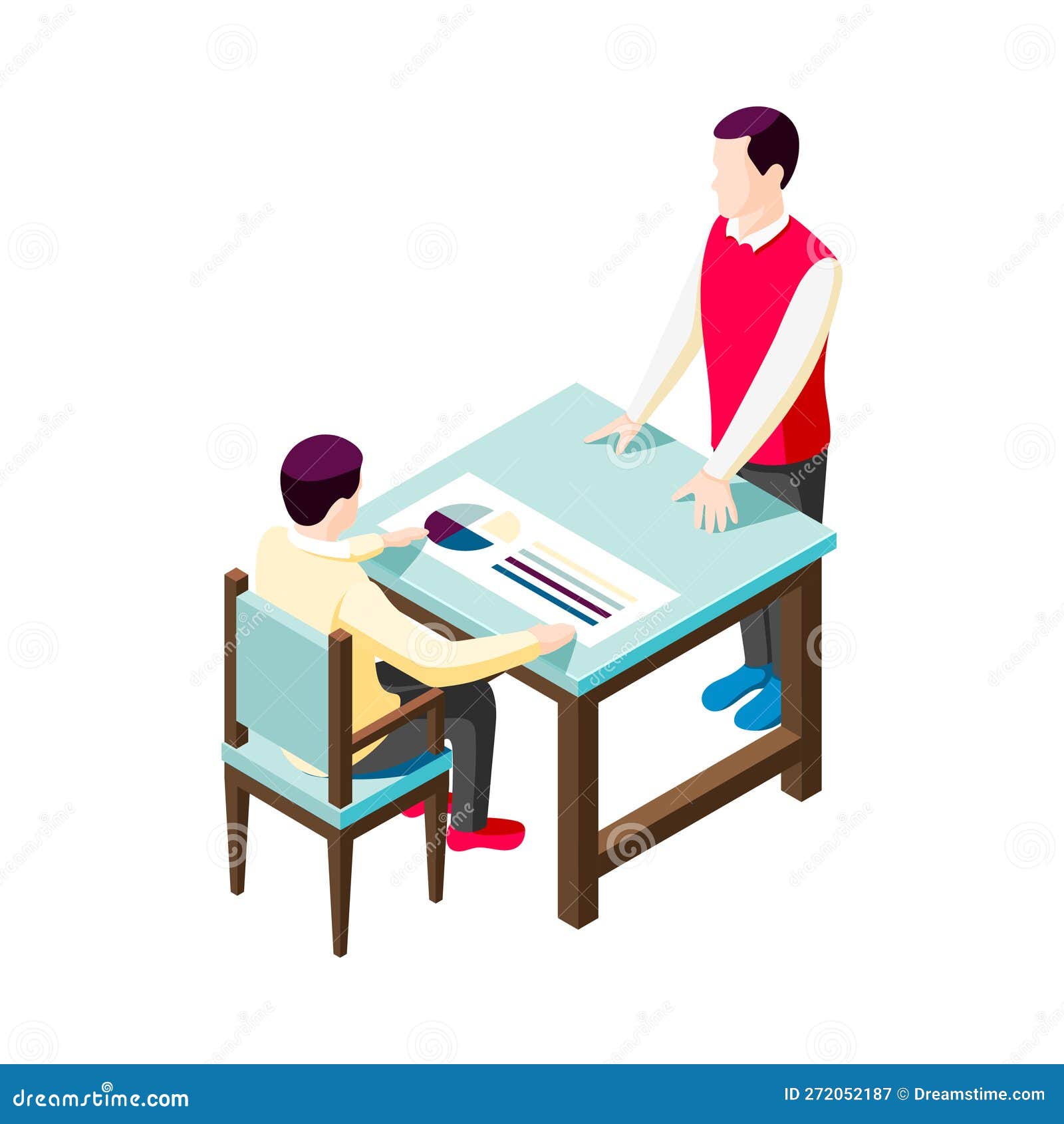 Boss Setting Goals Composition Stock Vector - Illustration of growth ...