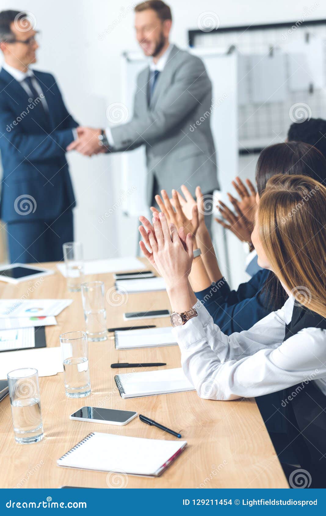 Boss Shaking Hand of Manager Stock Photo - Image of businesspeople ...