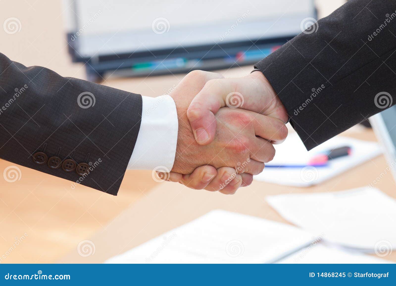 Boss is shaking hands stock image. Image of flip, caucasian - 14868245