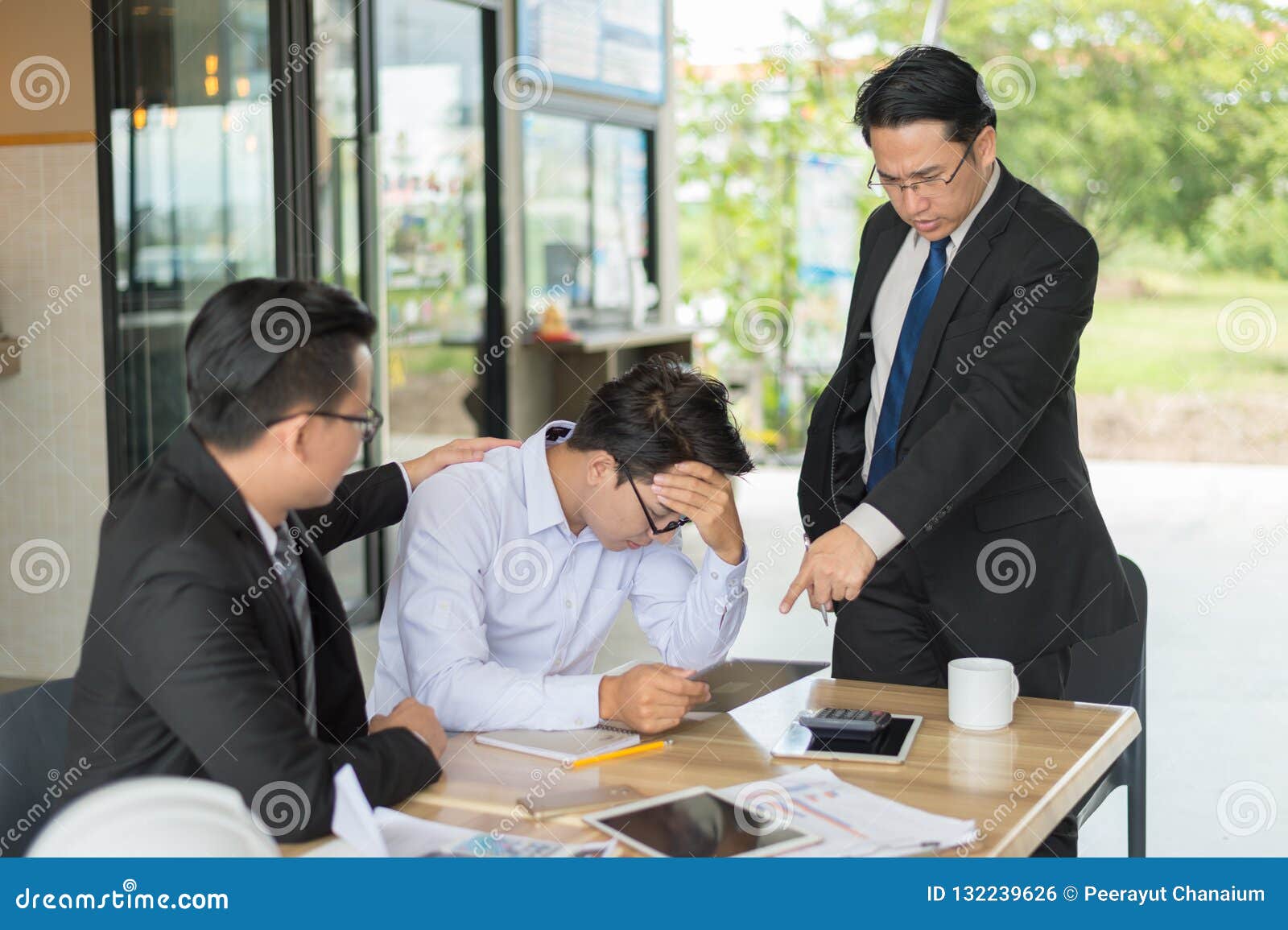 Boss Shouted To Employee and Point His Finger To Reports, he Very Angry ...