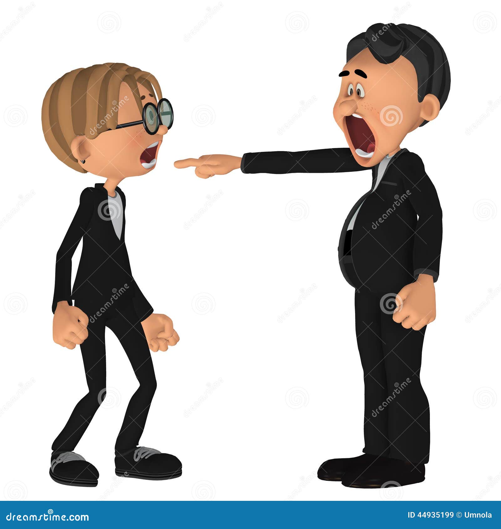 Boss shouting at employee stock illustration. Illustration of humor ...