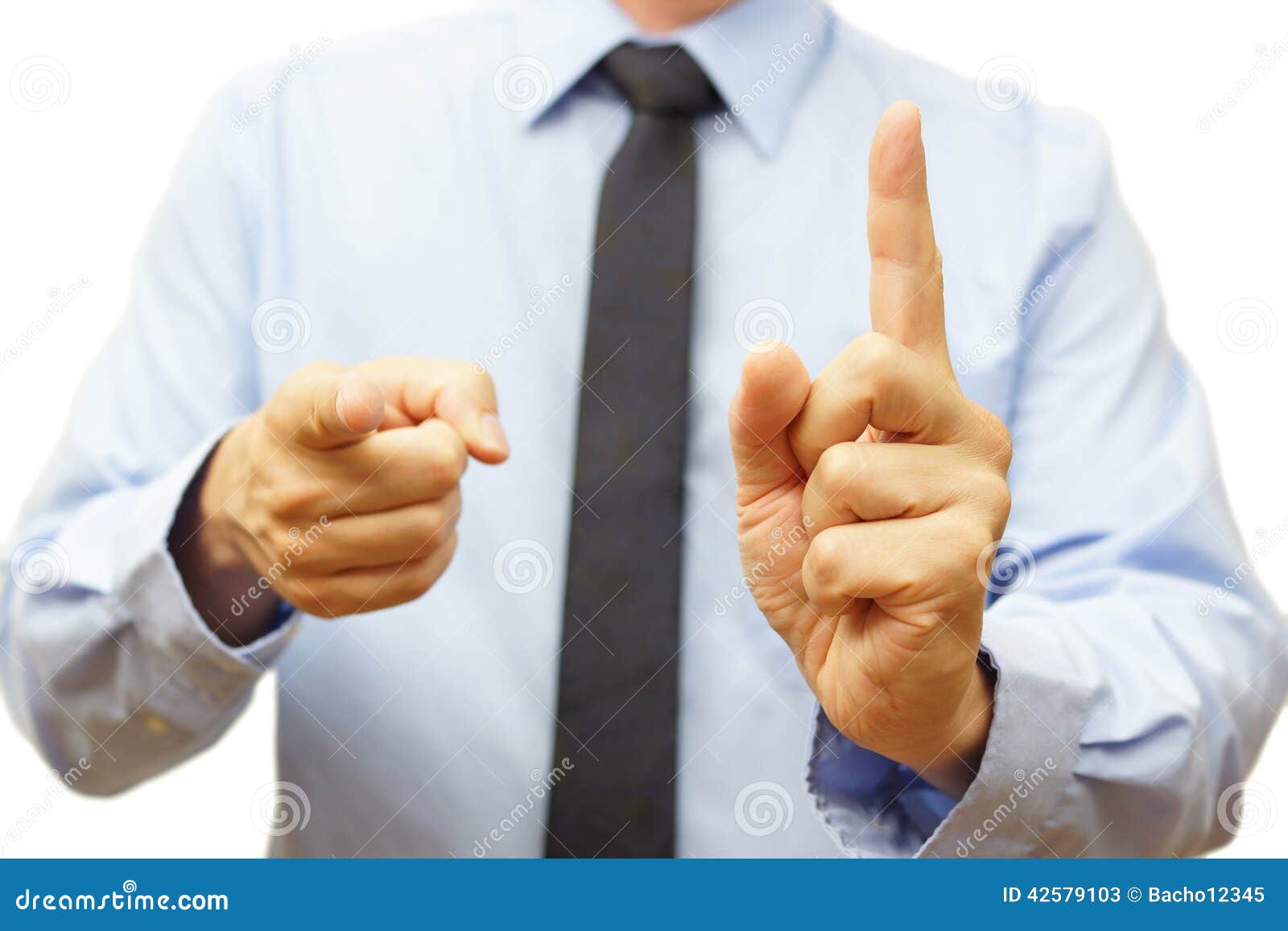 Boss Shows Warning Sign and Pointing To You Stock Image - Image of ...